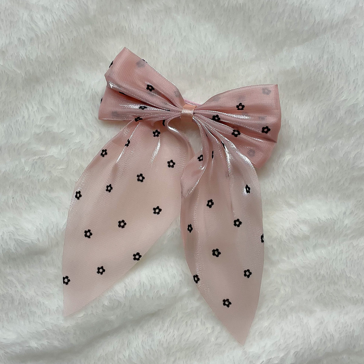 Sheer Showers Bow - Peachy Keen – Bella Ballerina Dancewear